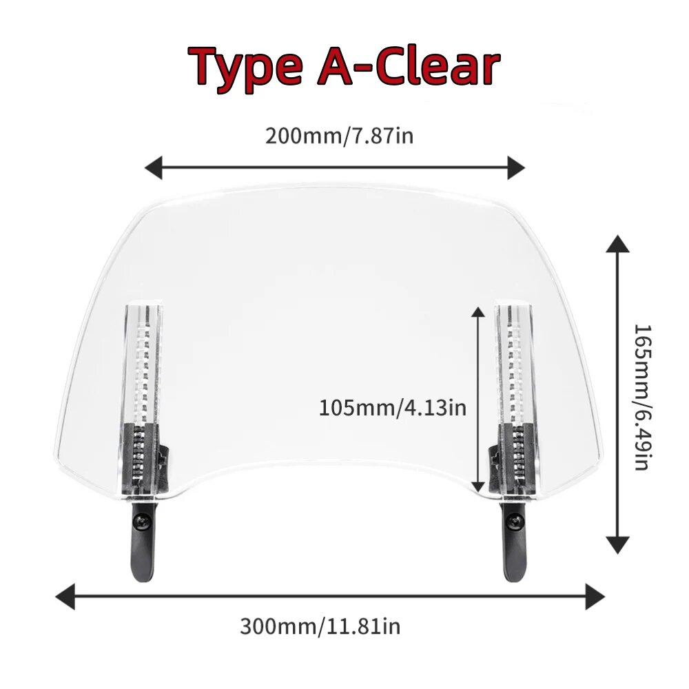 Ветровое стекло мотоцикла Type A-Clear, белое
