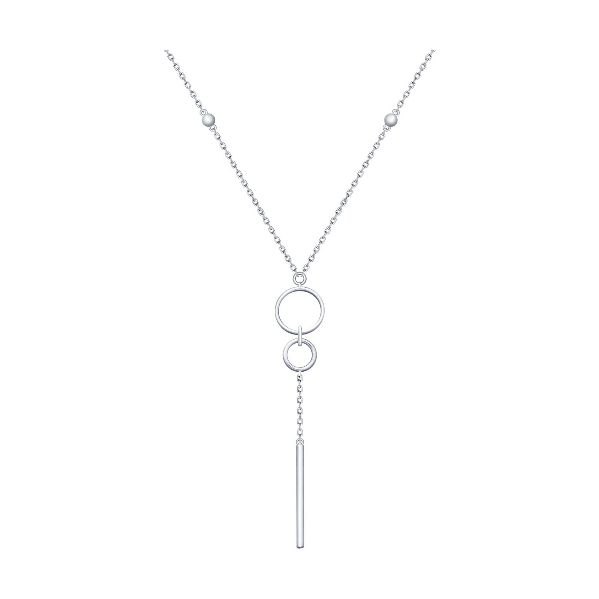 Колье, серебро, 925 проба, родирование, эмаль