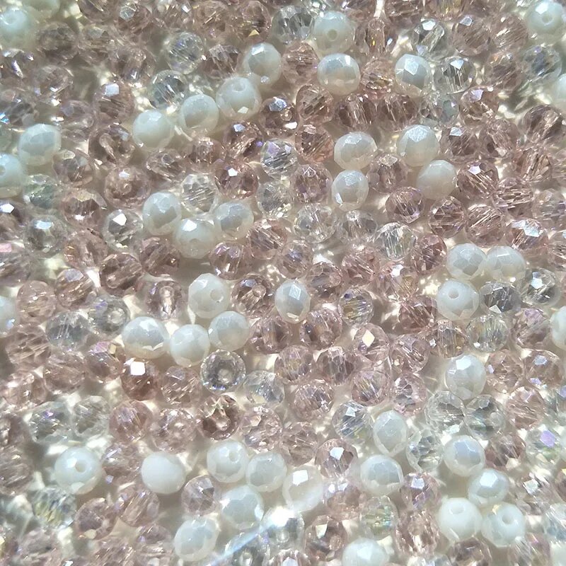 Бусины хрустальные BEAUCHAMP, mix color, 4*3 мм, 125 шт