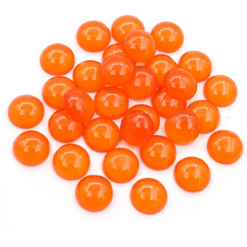 Кабошоны янтарного опала Wadsfred 8 мм 10 мм 12 мм Оранжевый, 8mm, 3