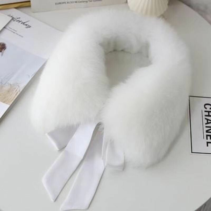 Меховой шарф-бант 50 см