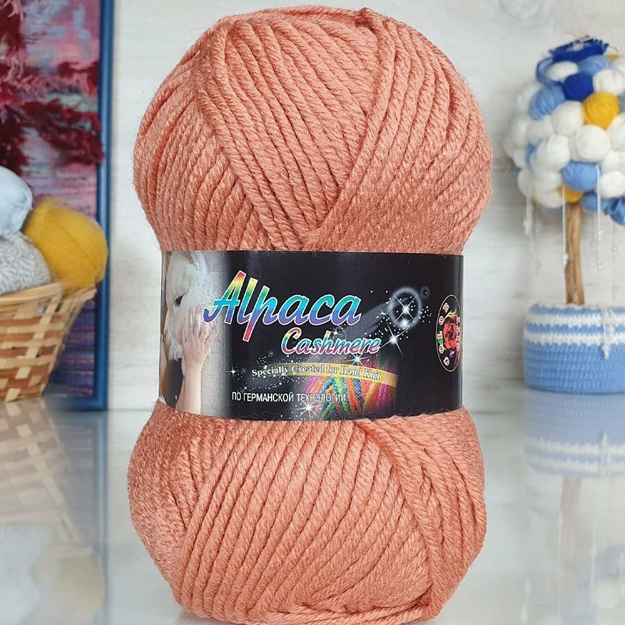 Пряжа Color City альпака кашемир 2523 ореховый (10 мотков)