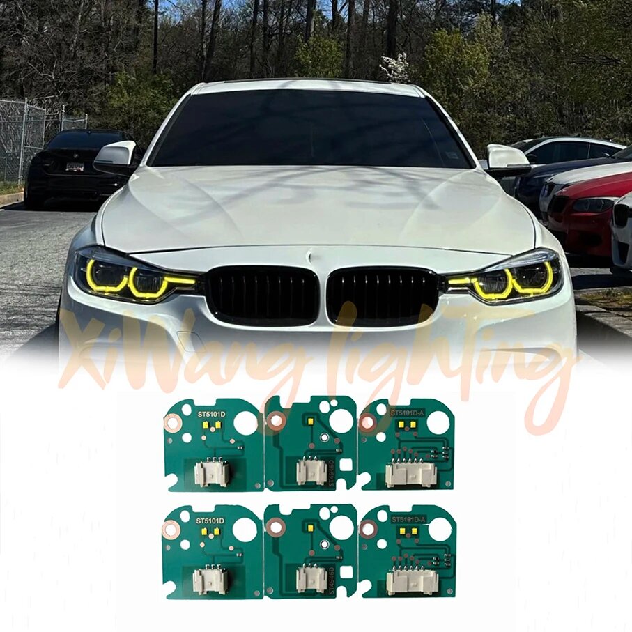 Желтые светодиодные лампы «глаза ангела» 63117419610 для 2016-2019 BMW 3 серии 330I 340I F30 F31 фонарь 63117419615 7419615