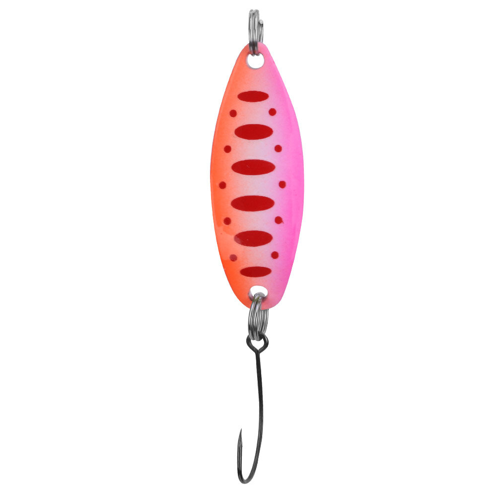 Trout Lures Trout Blinkers for Fishing Trout3.5g/3.4cm(Orange Pink Dot)