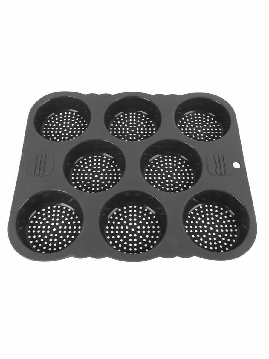 8-полая силиконовая форма для булочек для гамбургеров, легкосъемная жаропрочная форма для выпечки для кухни, хлебопечка для гамбургеров