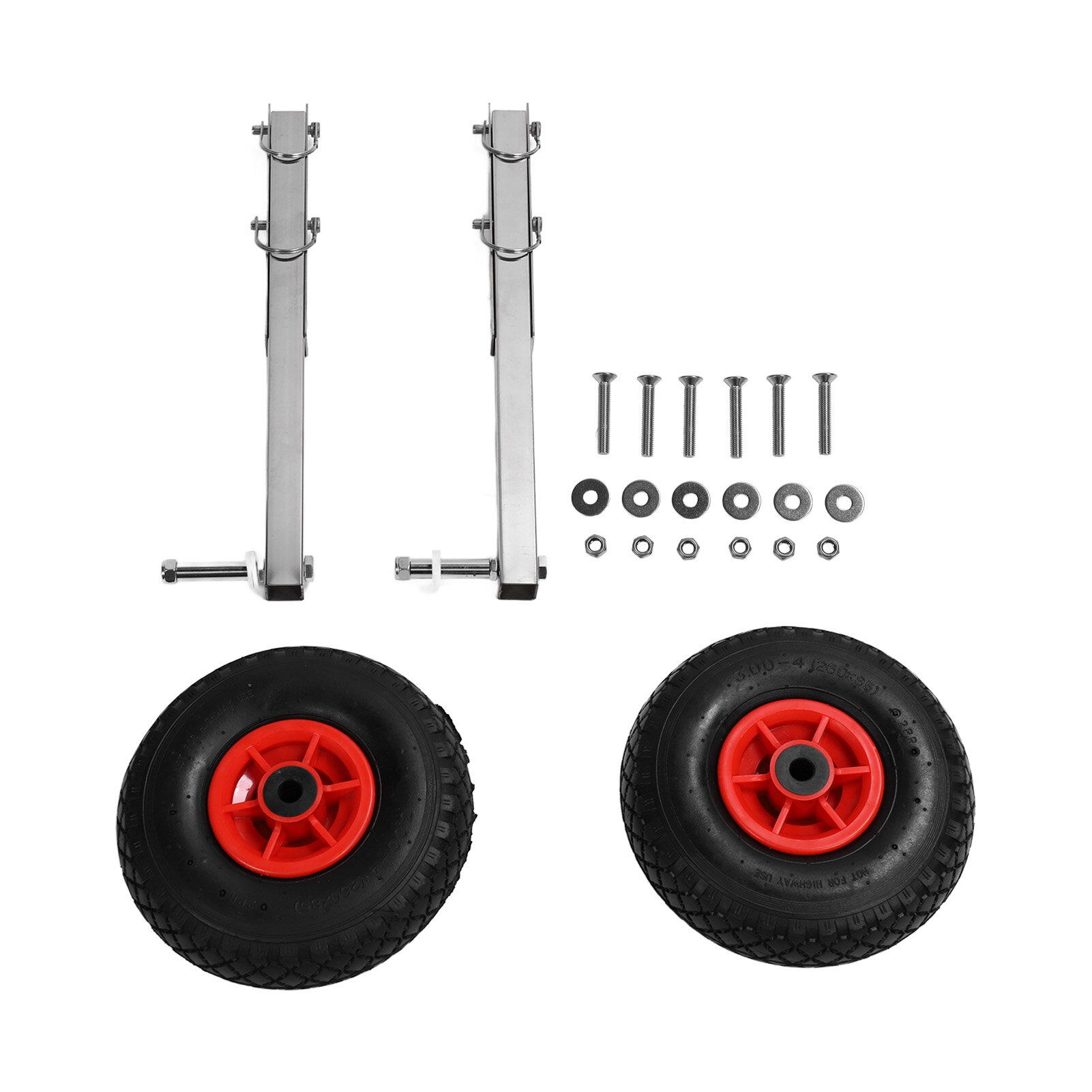 2шт Колесо Для Спуска Лодки На Воду Колесо Для Спуска Транца Лодки из Нержавеющей Стали с Быстроразъемными Штифтами