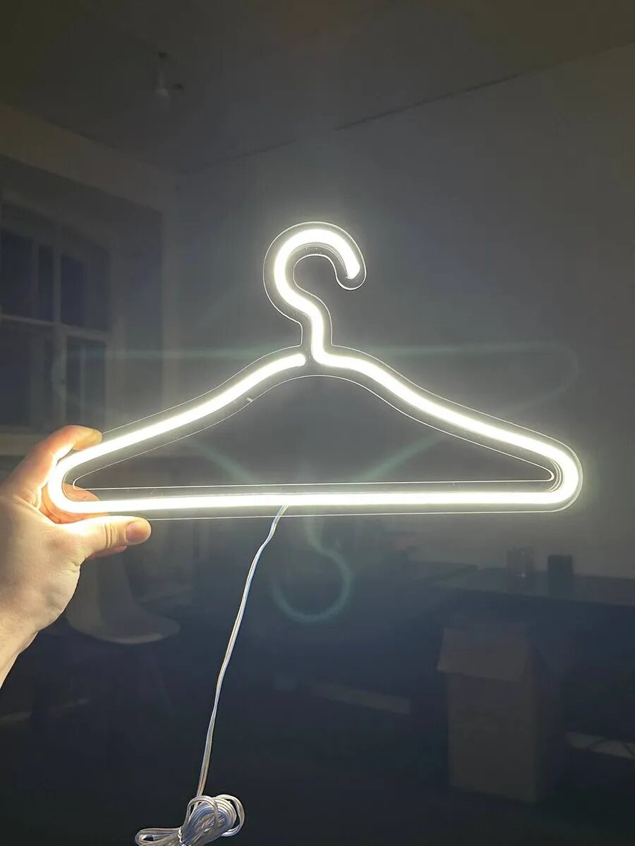 "Вешалка" неоновая лампа, светильник