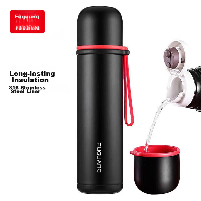 Fuguang Insulated Bottle, 316 Stainless Steel, for Men And Women, Students, Dual-Use, Portable, Large Capacity, Vacuum Insulated, Outdoor Sports Water Bottle