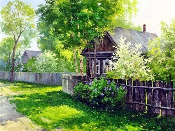 Алмазная живопись Huacan Пейзаж Белый, Full Square 40X50cm, 9363