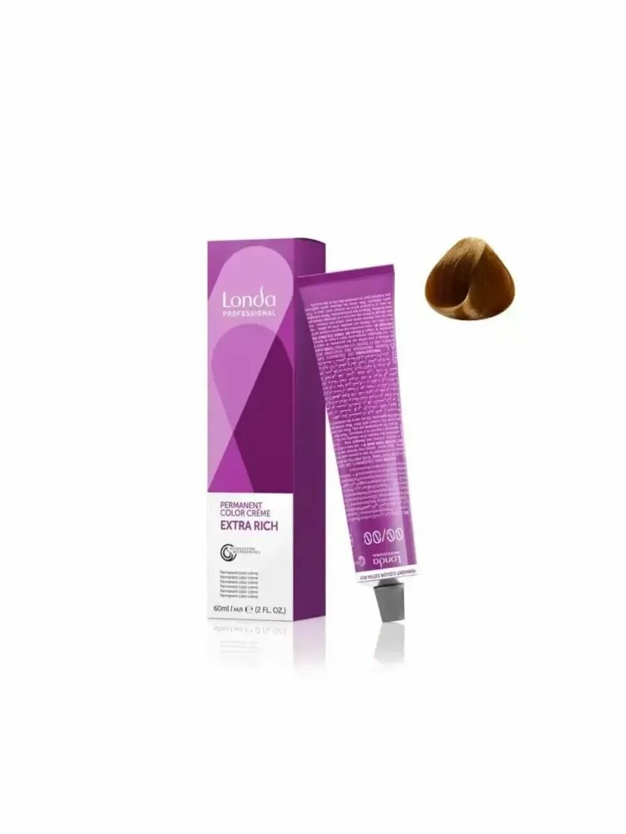 8/3 Стойкая крем краска для волос LondaColor Светлый блонд золотистый 60 мл
