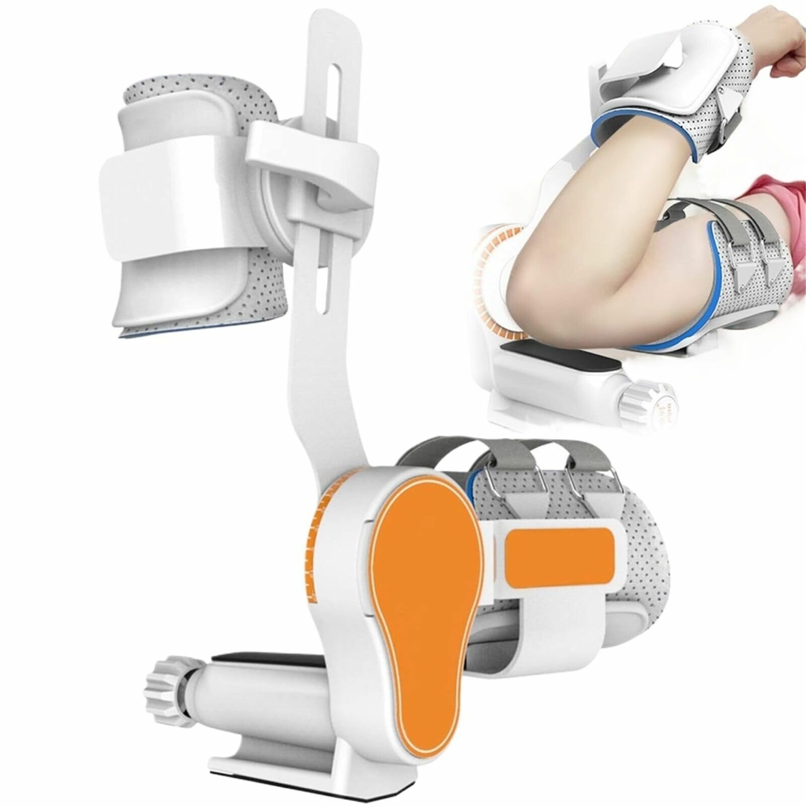 Тренажер для локтевого сустава "Сгибание и Разгибание", нержавеющая сталь, белый/оранжевый