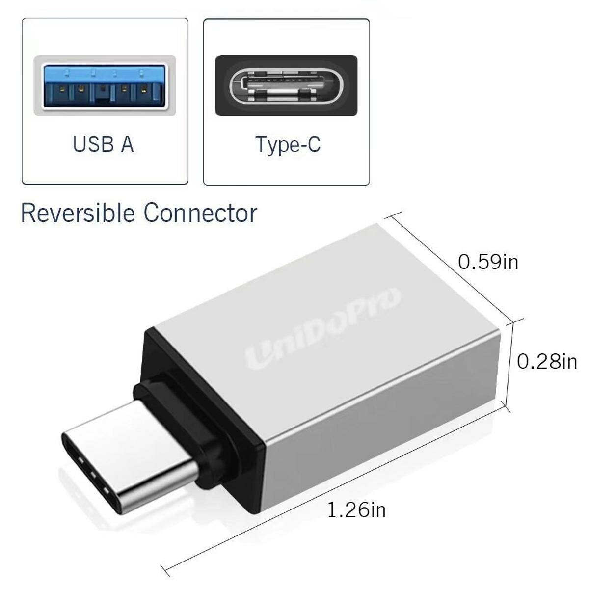 Адаптер USB 3.1 Type-C на USB 3.0 OTG для Samsung Galaxy Tabpro S, S8 / S9 / S9 Plus, Note 8, A8+ A8 2018 USB-C конверте