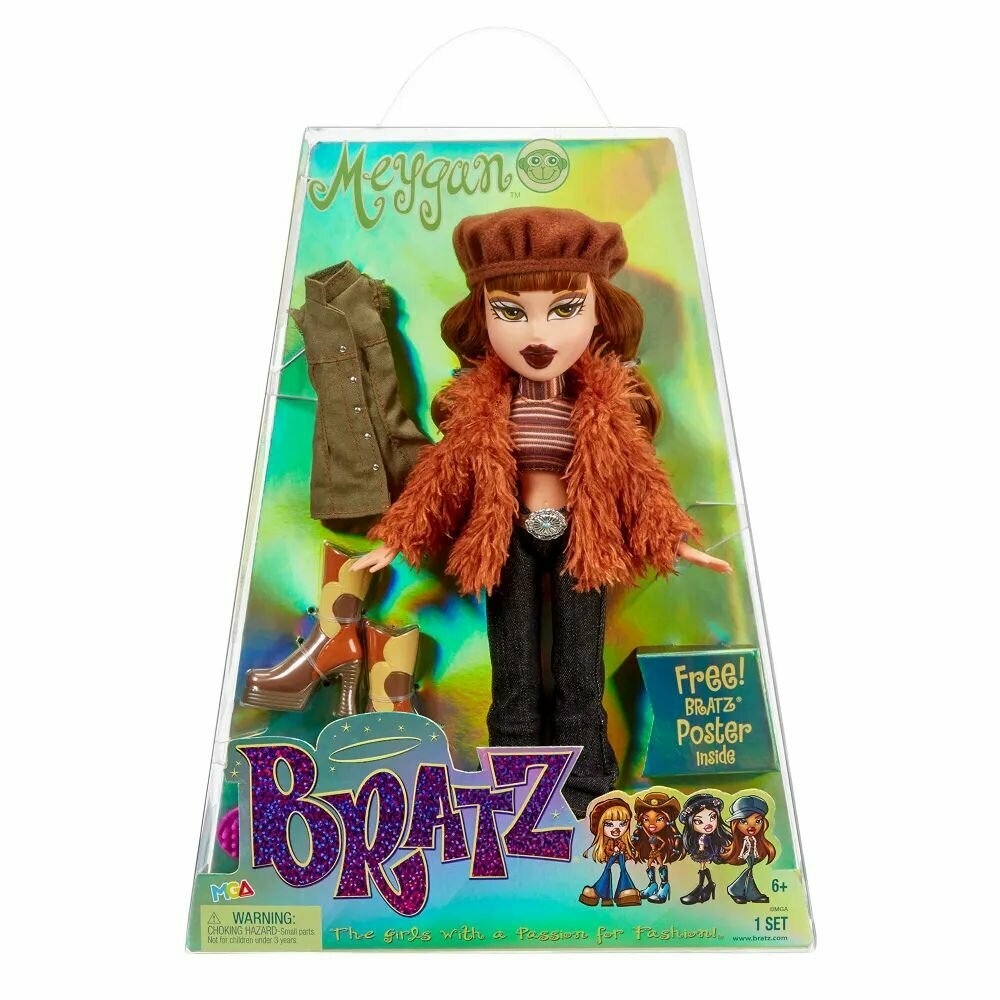 MGA Bratz Fashion Doll Meygan Братц Модная кукла Мейган, с аксессуарами, Подходит для детей старше 6 лет