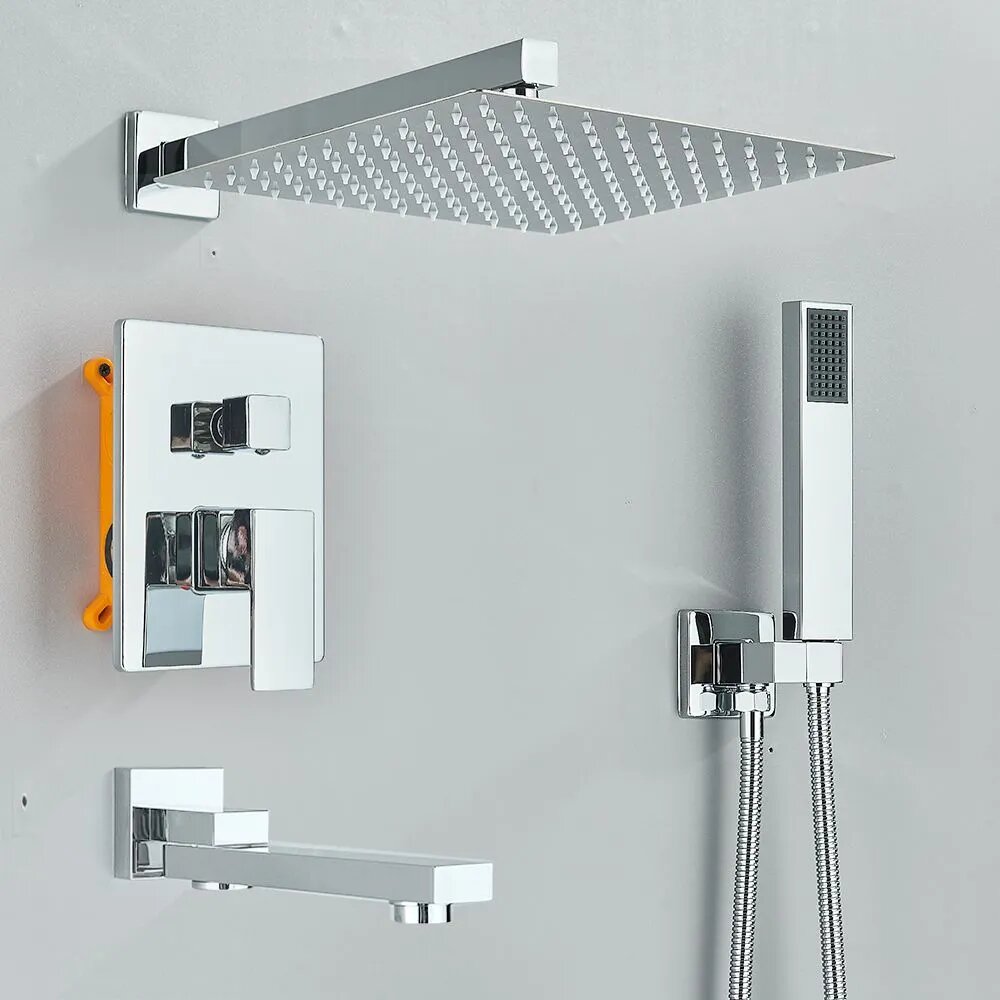 Встраиваемый душевой комплект хром