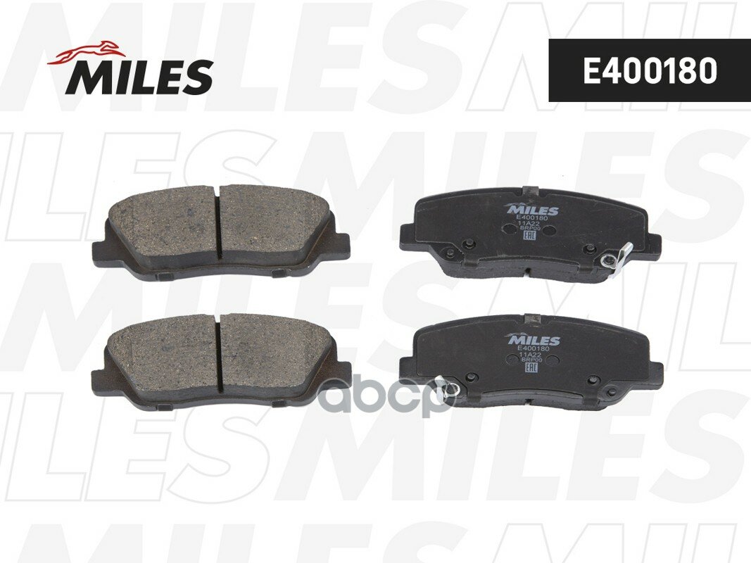 Колодки тормозные передние (Смесь Low-Metallic) GEELY ATLAS/ATLAS PRO/EMGRAND X7 E400180 Miles арт. E400180