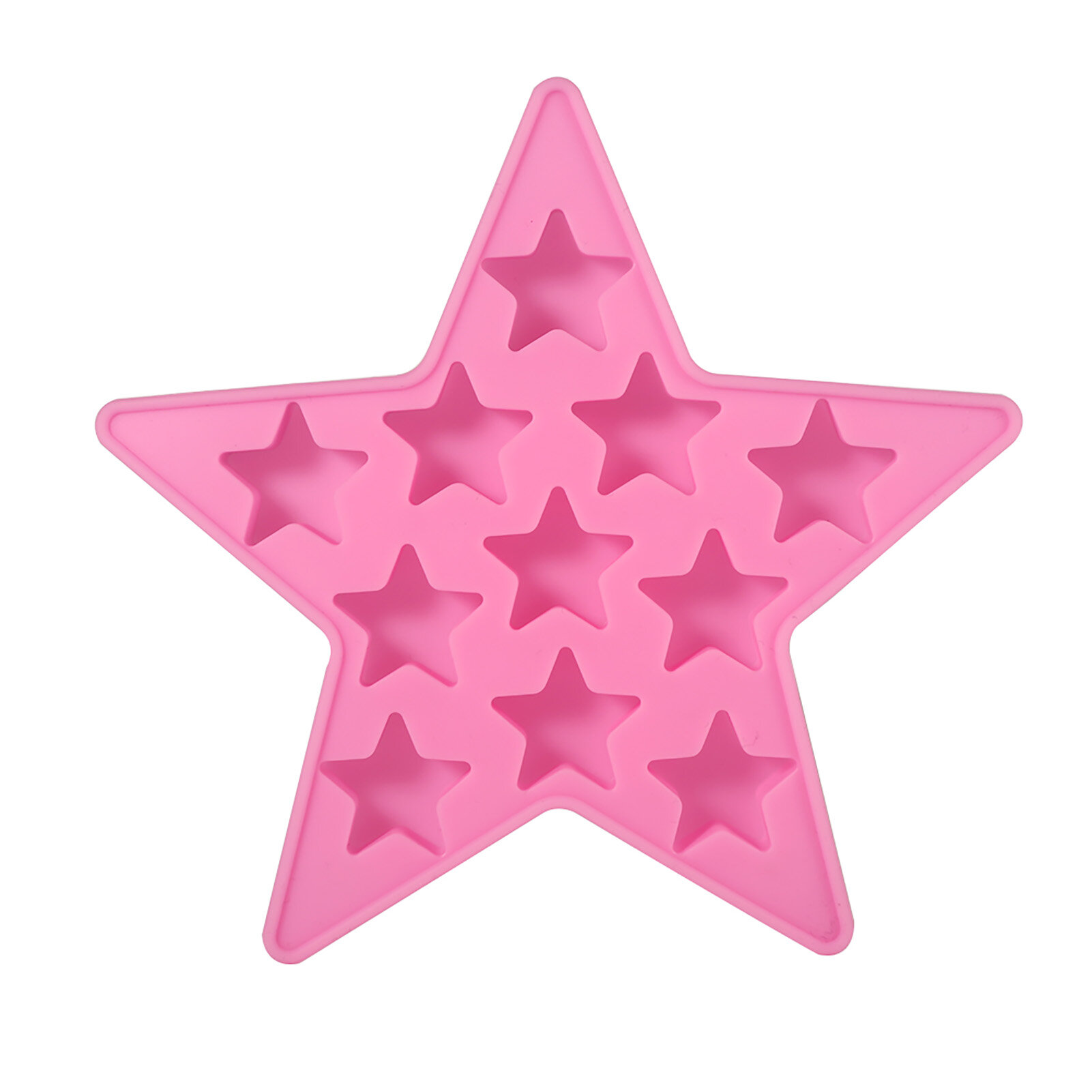 Силиконовая форма для льда в форме пяти звезд, инструменты для создания замороженных кубиков льда для вечеринок в клубе и баре (розовая)