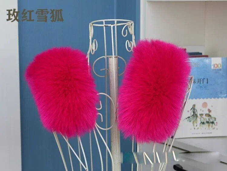 Qearlstar Женщины Faux Мех куртка украшение Мех плечо плечовая полоса 2pcs одежда сумка аксессуары,100,26,5, искусственный мех, полиэстер, полиэстер, розы, SKU00340