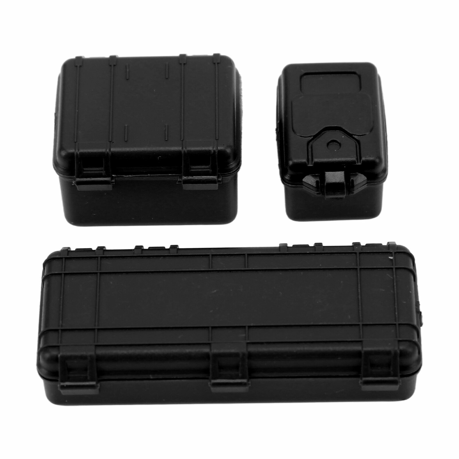 Шт. чемодан для симуляции радиоуправляемой машинки, большой, средний, маленький, украшение для чемодана на гусеничном ходу с радиоуправлением для 1/18 1/24, черный