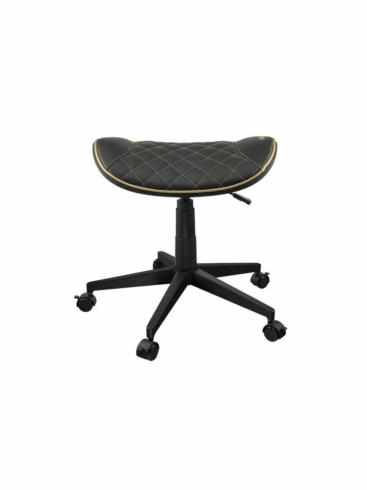 Стул Cougar Crosser, черный/золотистый, на колесиках, искусственная кожа, 56 см