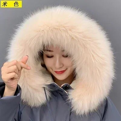 Qearlstar фальшивый мех воротник супер роскошный зимний шарф мальчики девушки женщины мужчины детские куртки капюшон воротник шаль обгортки 60 90 см ZKG39,200,18, искусственный мех, полиэстер,