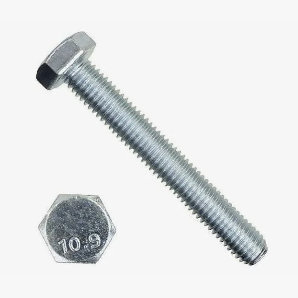 Болт с шестигранной головкой М24х180 (2шт) (оцинкованный) DIN 933, класс прочности 10.9