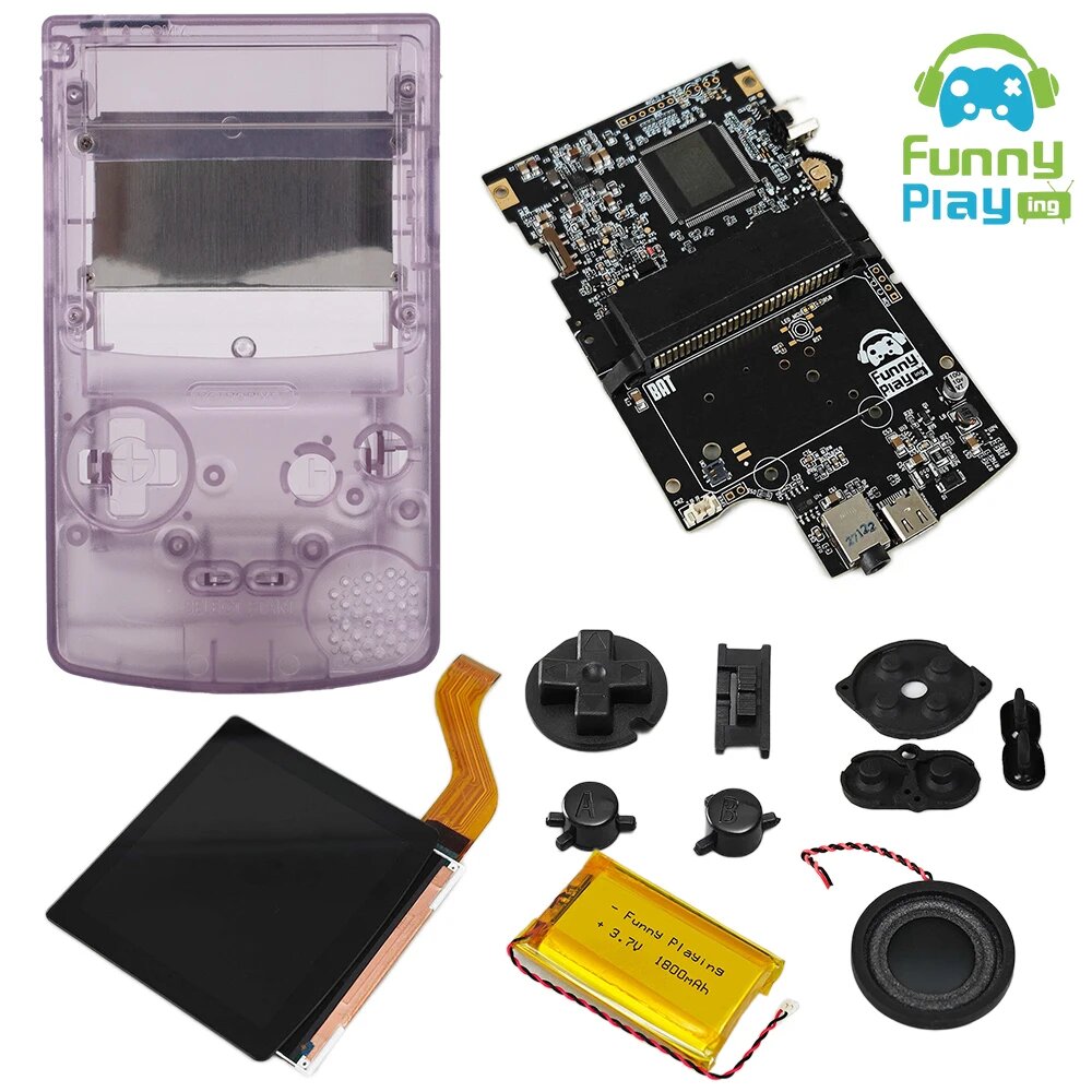 FPGBC Retro Pixel Kit, розовый, Clear Purple