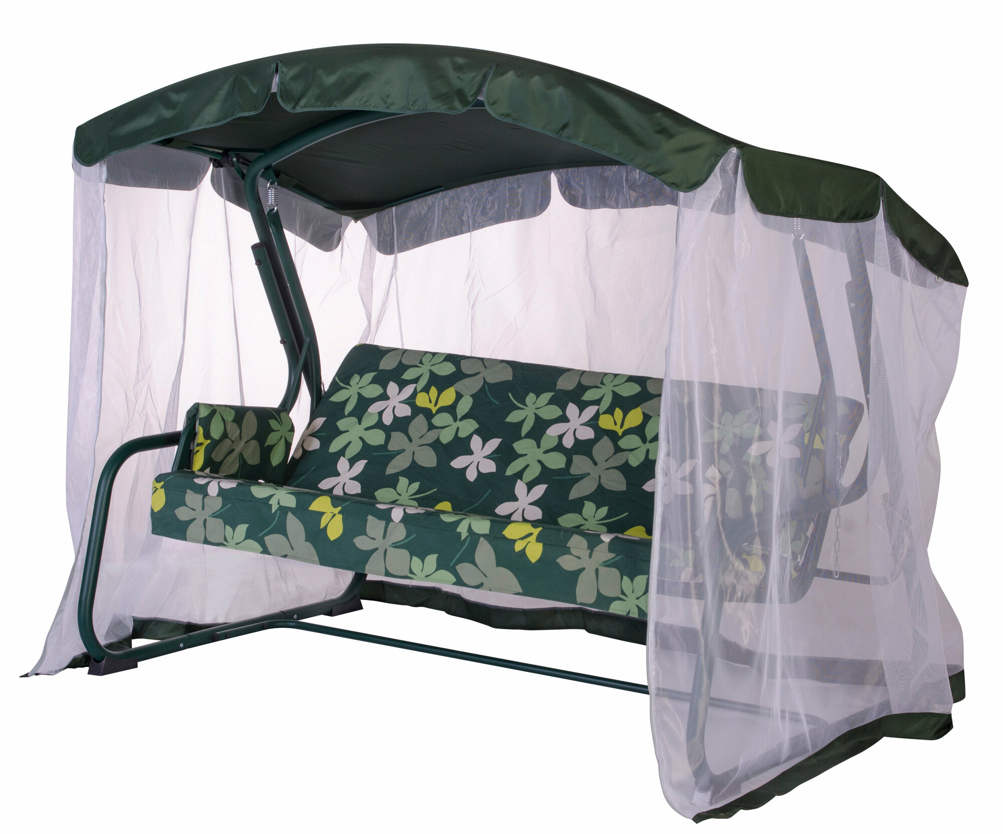 Садовые качели Удачная Мебель "Тропикана", металлические, зелёные, до 300кг