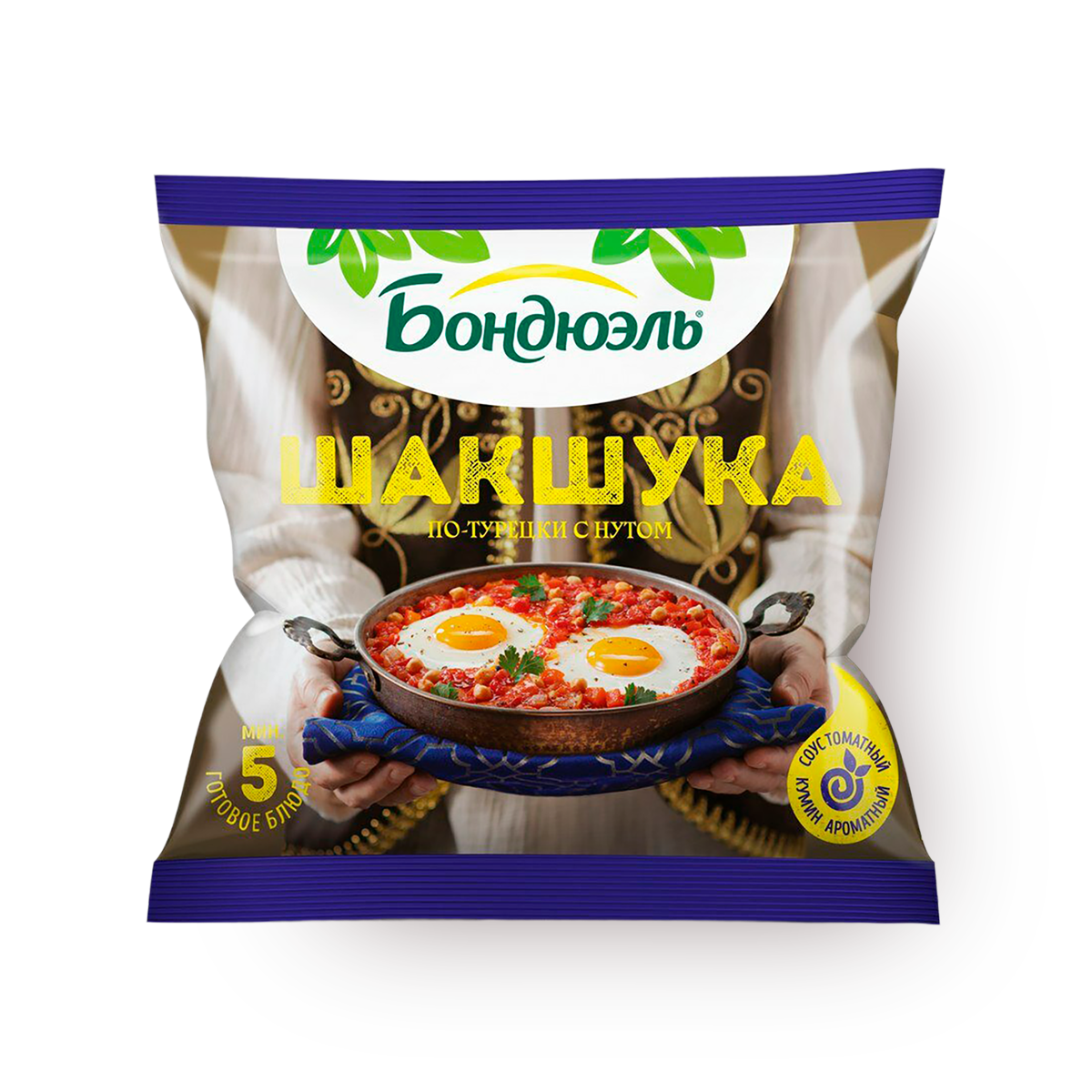 Овощи по-турецки с нутом Bonduelle Шакшука, замороженные, в пакете
