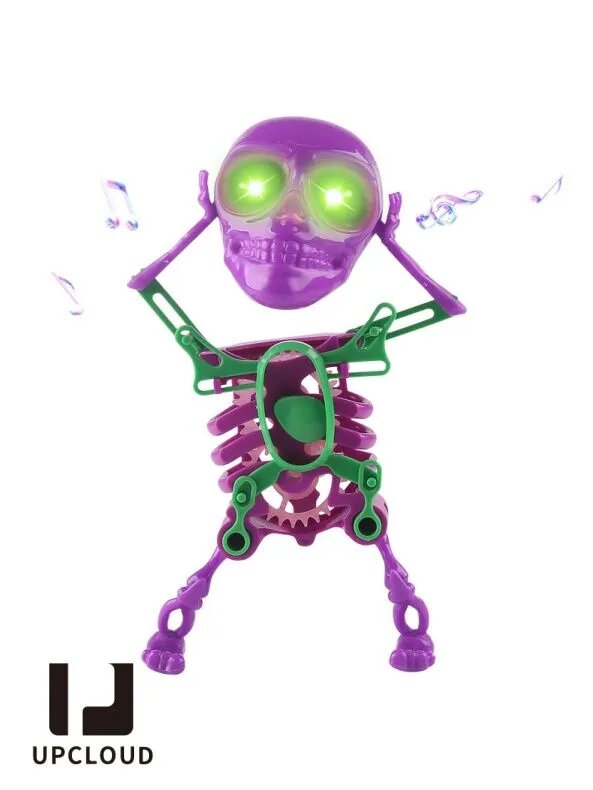 Заводная игрушка/Танцующий скелет-фиолетовый/UPCLOUD-Свет + музыка