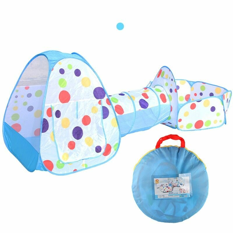 Палатка детская игровая, игровой комплекс для детей, домик шатер для девочки, мальчика, лабиринт с тоннелем и сухим бассейном