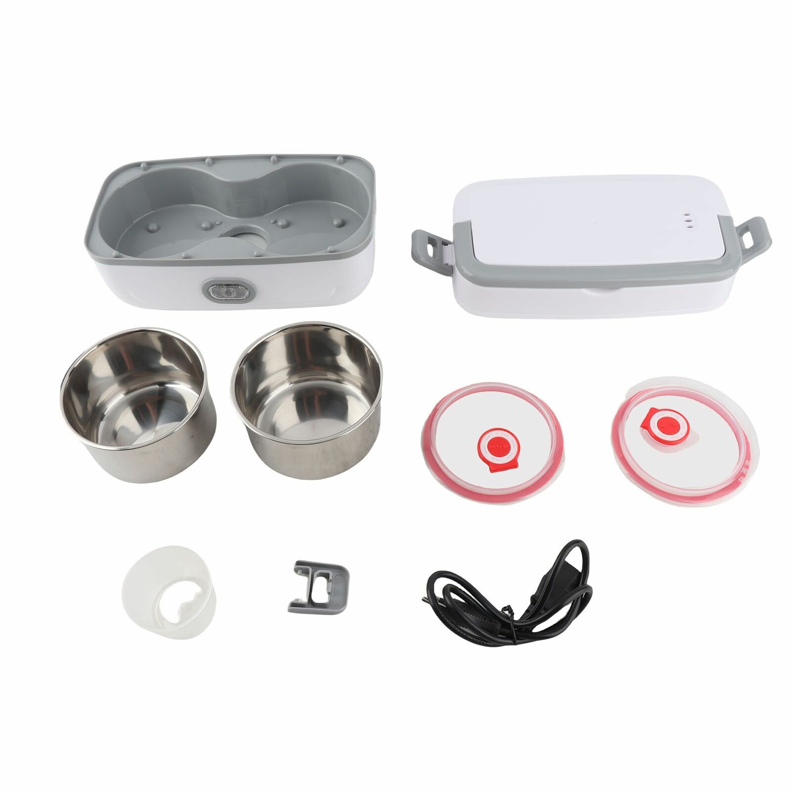 Электрический ланч-бокс 250 Вт, самонагревающийся портативный подогреватель пищи с подкладкой из нержавеющей стали, многофункциональный подогреваемый контейнер для ланча