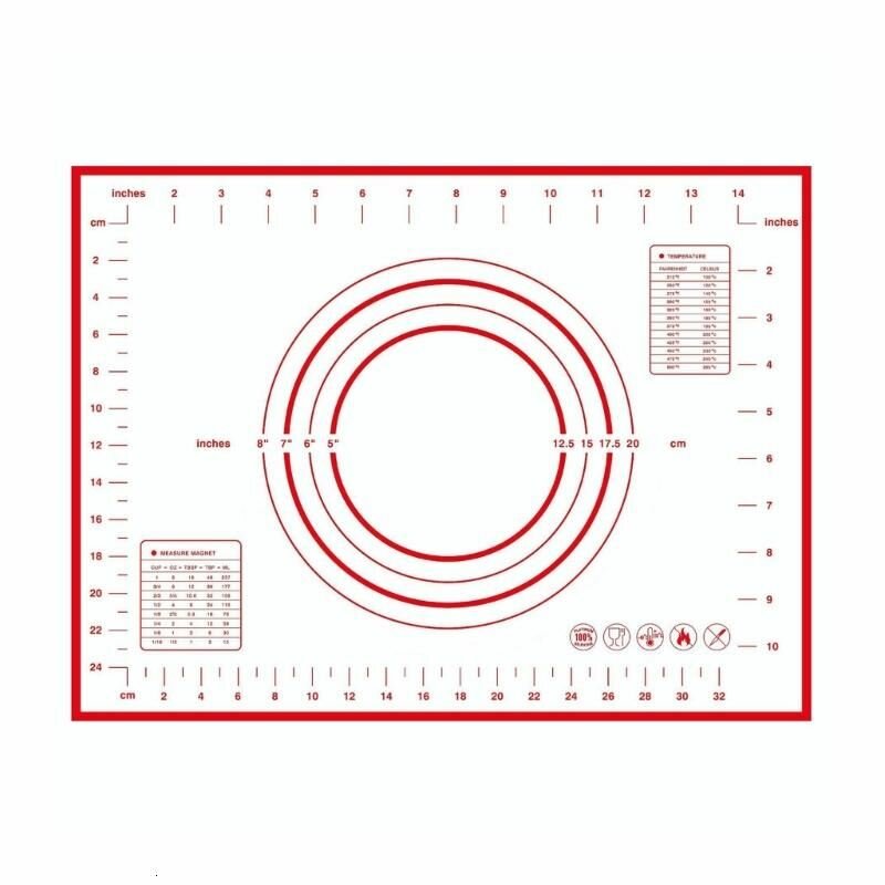 Удобная доска для замеса теста, безопасная для микроволновки, гибкая поверхность для приготовления пищи, красный - S