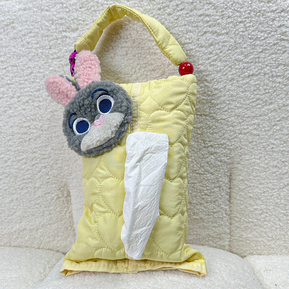 Коробка для салфеток Fresh Ins, кремовая, стеганый цветочный рисунок, бумажный пакет, тканевый чехол