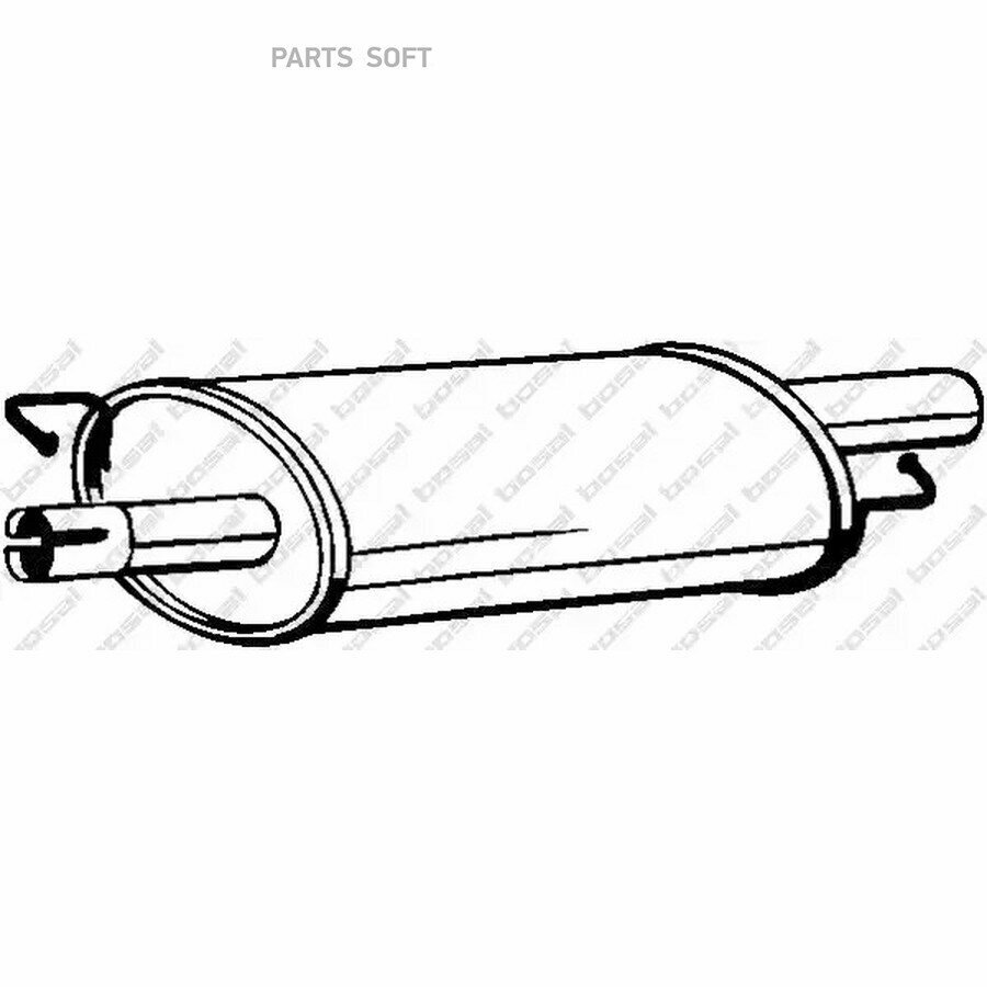 Глушитель центральный (V.W. TRANSP. V 03- ) от официального дистрибьютора, BOSAL, артикул 233577