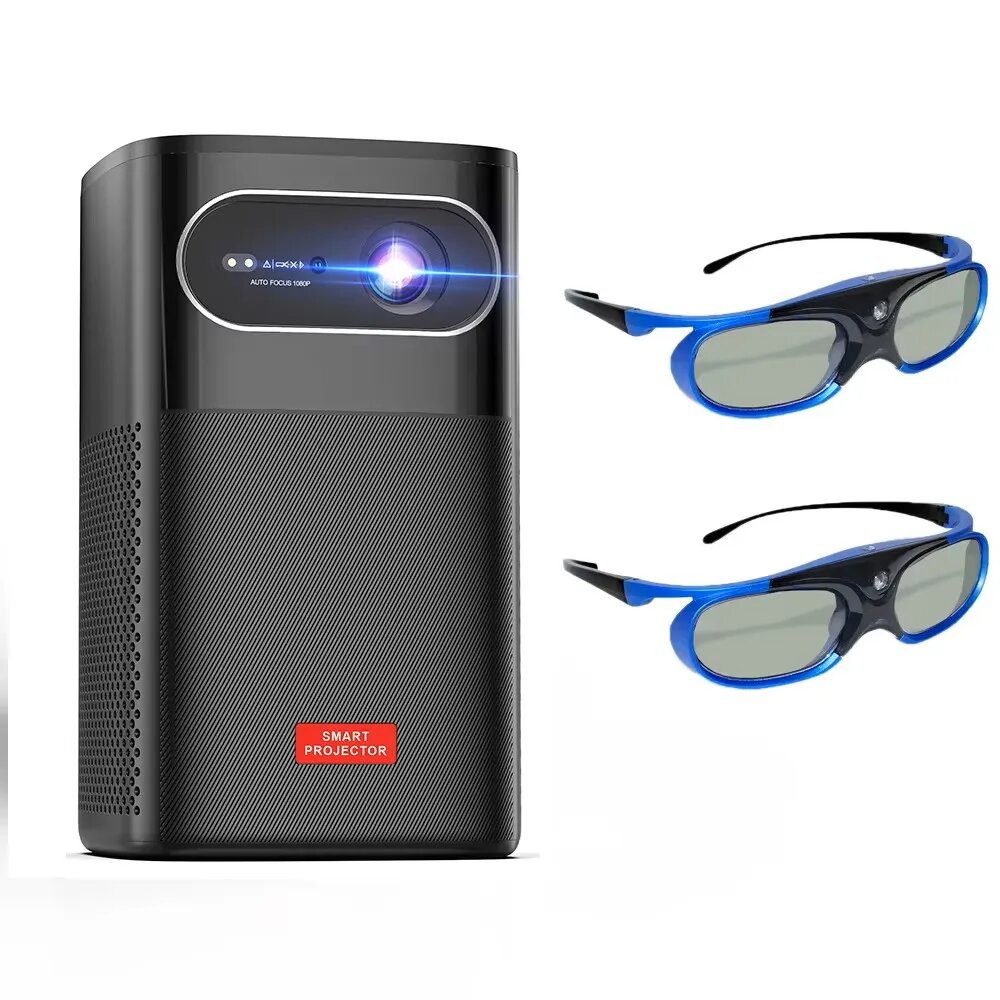 Smartldea Real 1080p 3D Проектор Европейская вилка (EU Plug), M1 2pcs 3D glasses