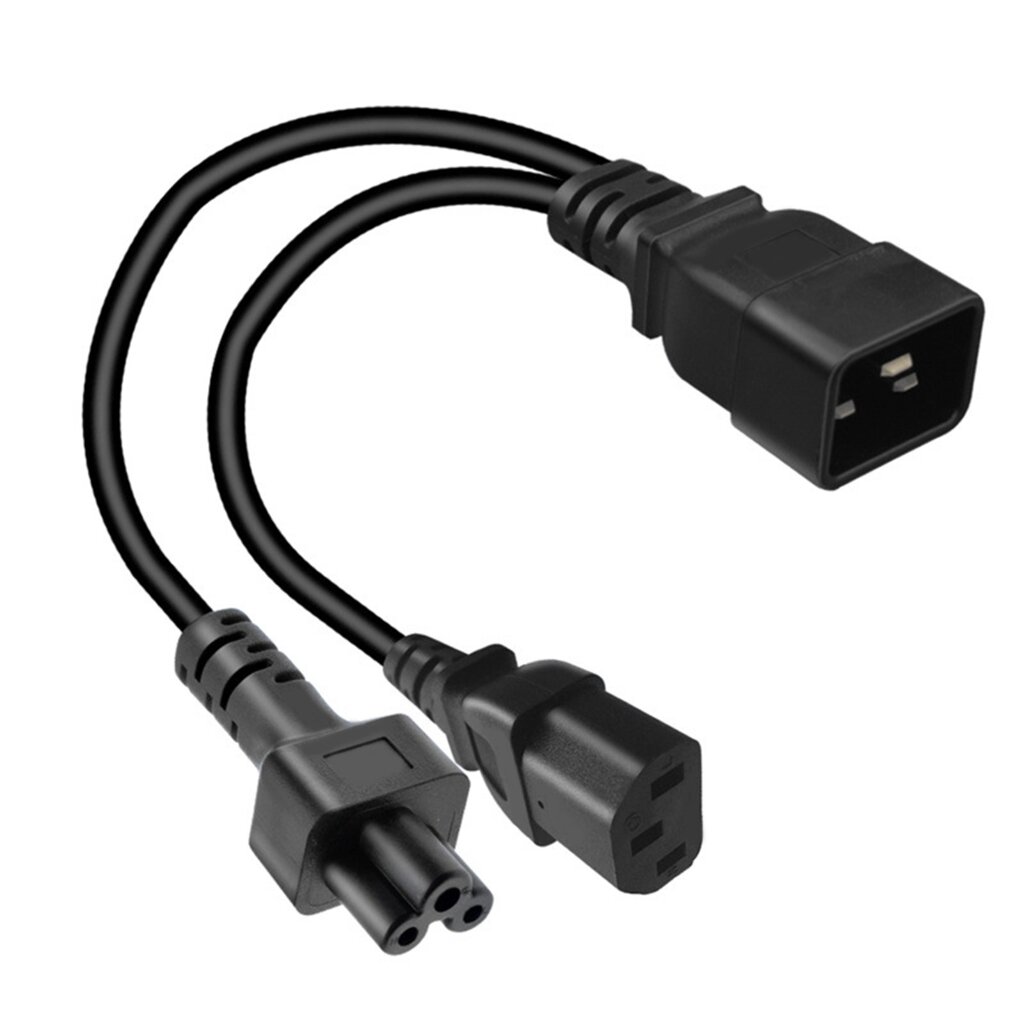 PDU Splitter Display 0,32 м Кабель C20-C13 + C5 Адаптер Питания Преобразователи C20Male Женский Удлинительный Провод