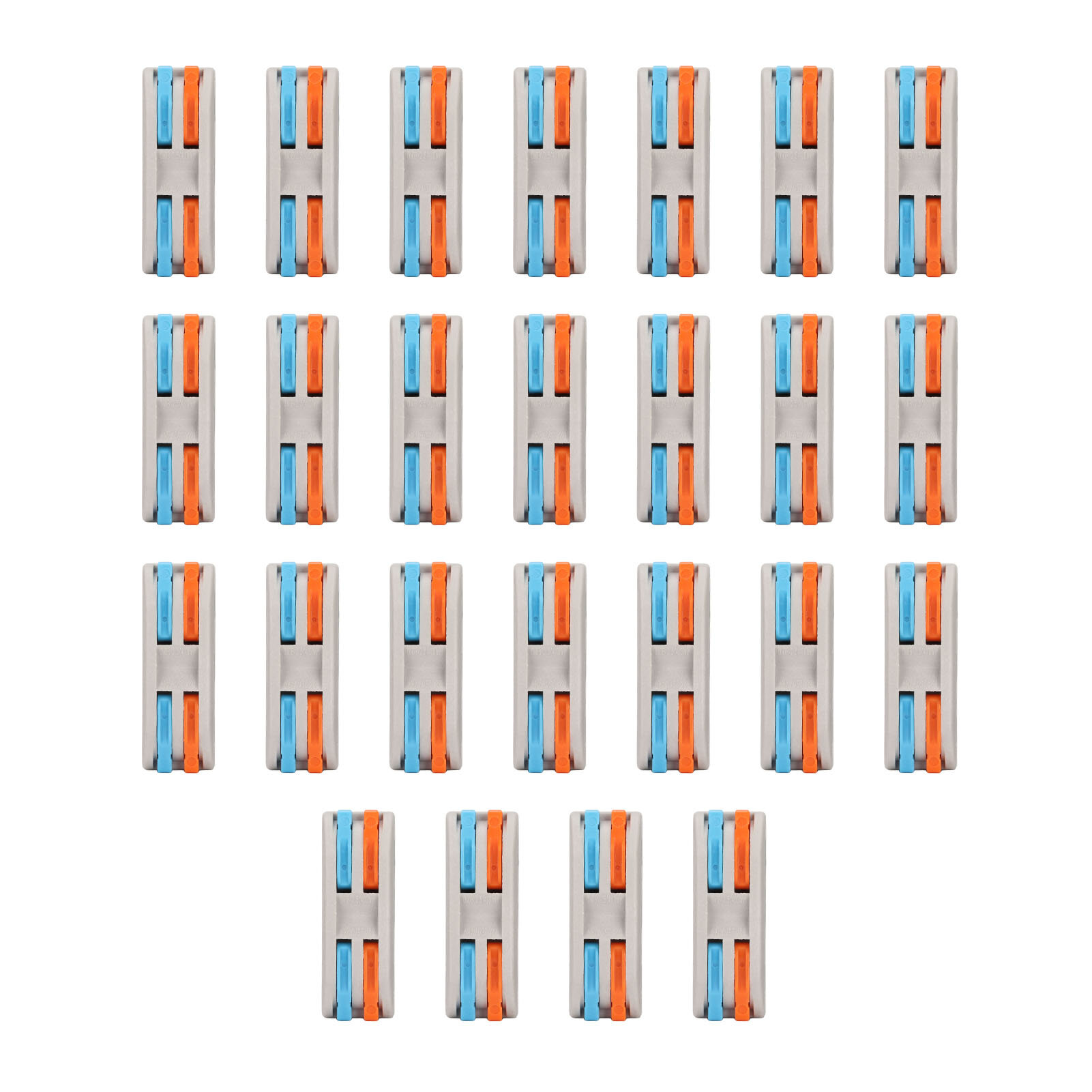 25 шт. соединителей для проводов, 4-портовые компактные быстросъемные пружинные клеммы для проводников и кабелей, для автомобильной электропроводки.