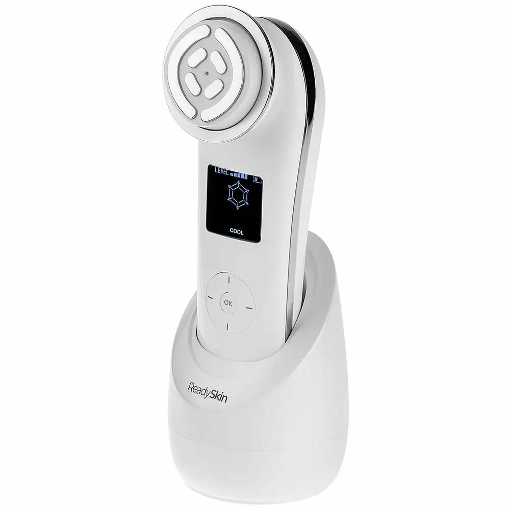 Массажер ручной ReadySkin nanoSkin, 5 режимов, белый, пластик
