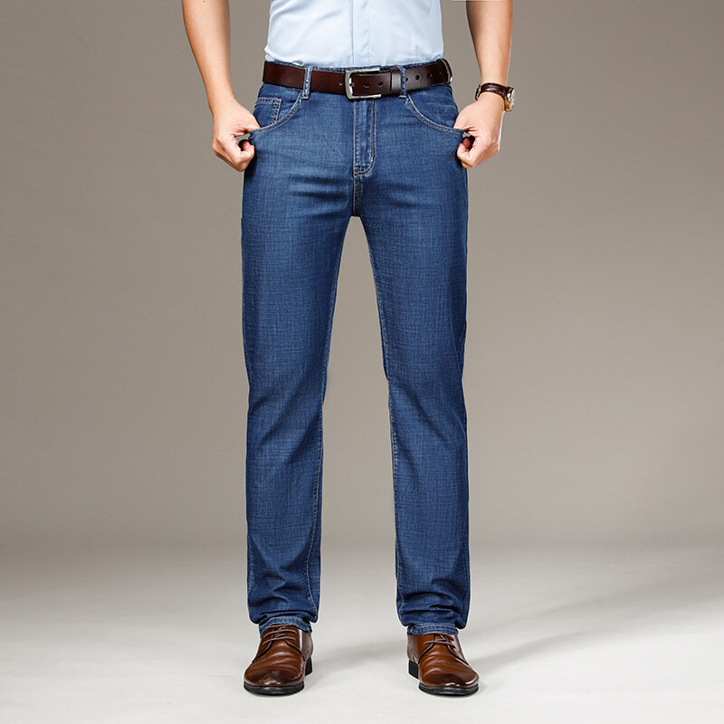 Мужские джинсы Чистый цвет / прямые B1, LI Mall талии_29