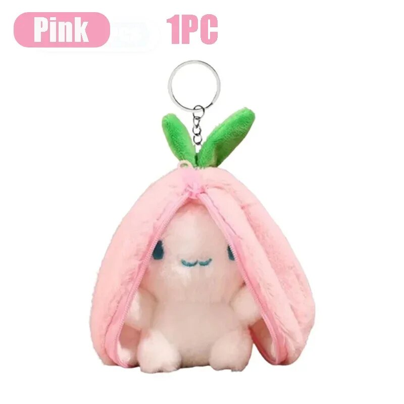 Розовый плюшевый кролик-брелок Pink-1PC
