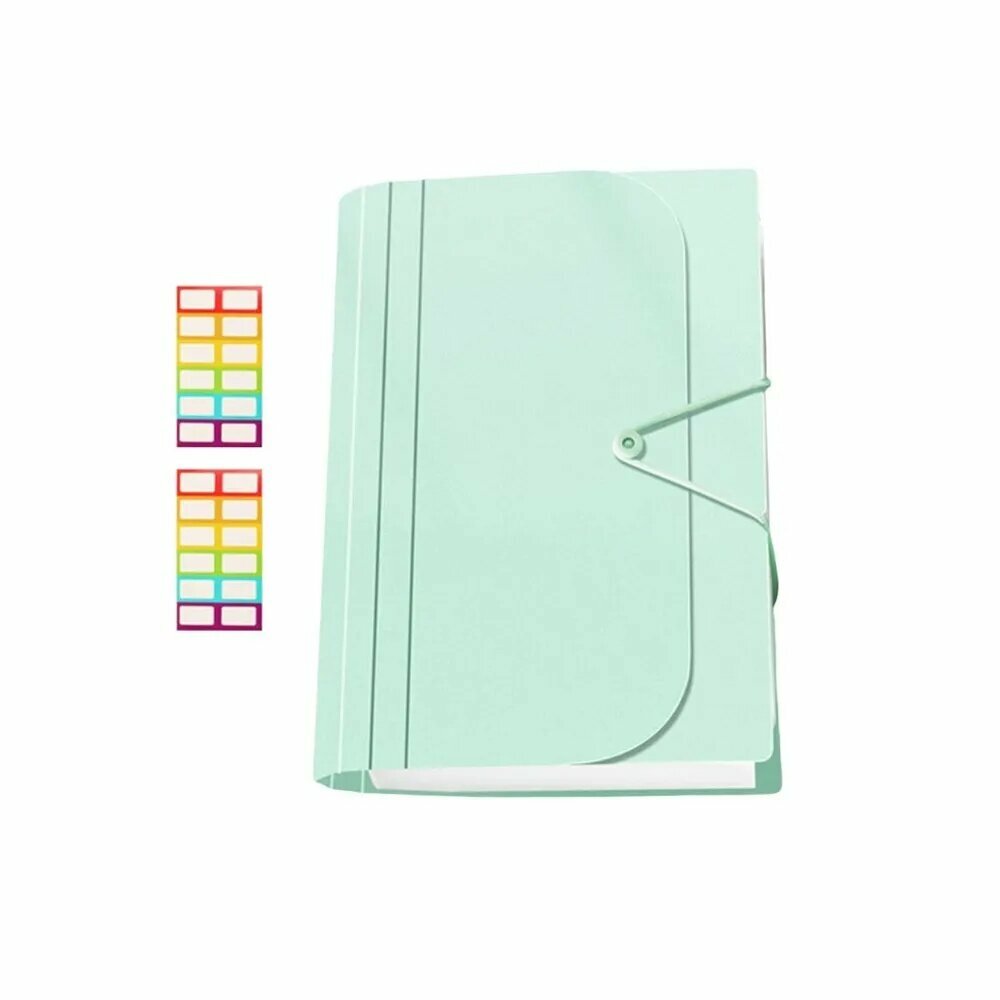 13-карманный расширяющийся органайзер для чеков, Зеленый