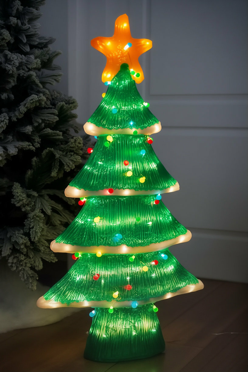 Декоративная светящаяся ёлка 'турно', акрил, 150 белых LED-огней, 103 см, уличная, Винтер Деко (Winter Deco) 4060459