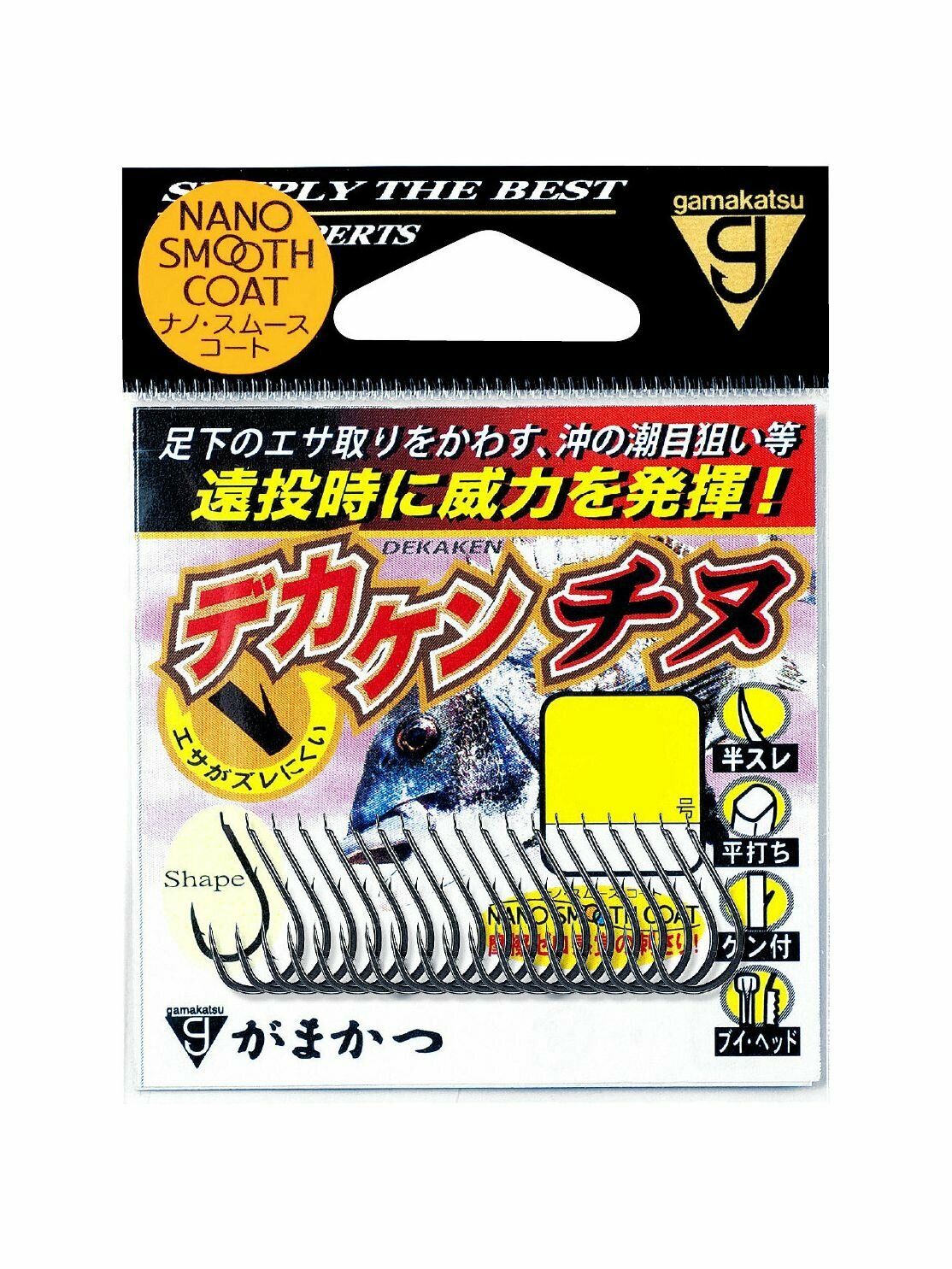 Крючки Gamakatsu Dekaken Chinu (NSC), #3, 18 шт/уп