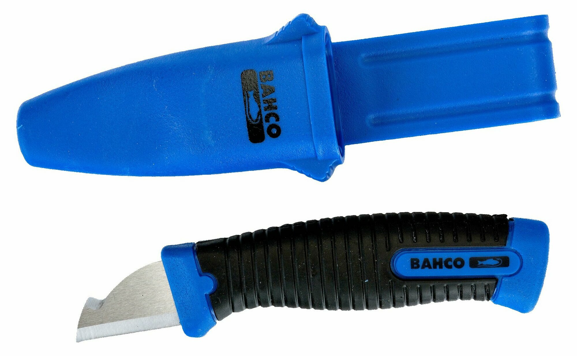 Нож электрика для работы левой рукой (синий) BAHCO 2446-ELL