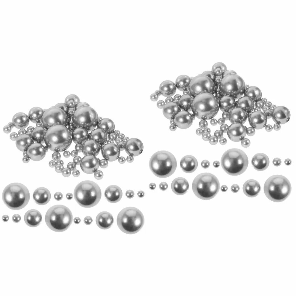 Декоративные пластиковые жемчужины серебристого цвета для ваз, набор из 220 шт