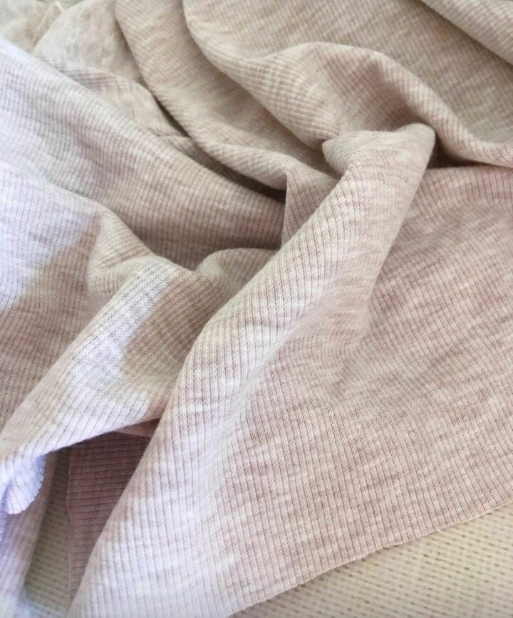 Ткань термо кашкорсе с начёсом 130 см, ширина 110 см, бежевый меланж