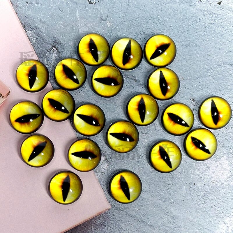 DIY полусферическое стекло кошачий глаз животное зрачок поворотная палочка динозавр глазное яблоко кукла ручной работы