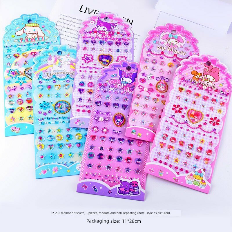 Детские стразы-наклейки, декоративные хрустальные стразы ручной работы, стразы-наклейки для макияжа лица, сценические