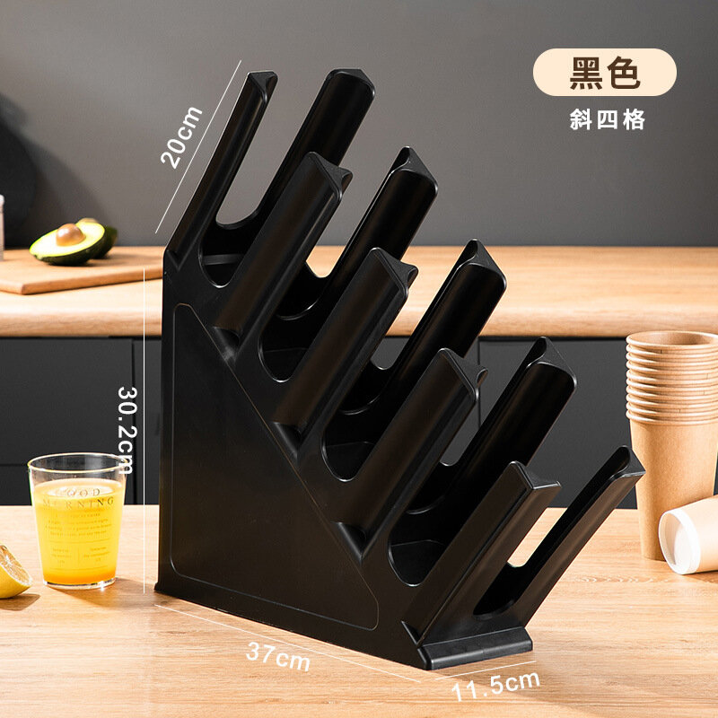 Держатель для бумажных стаканчиков, стойка для стаканов, одноразовый держатель для стаканов, коробка для хранения стаканов, органайзер для кофейни, молочного чая, пластиковая стойка