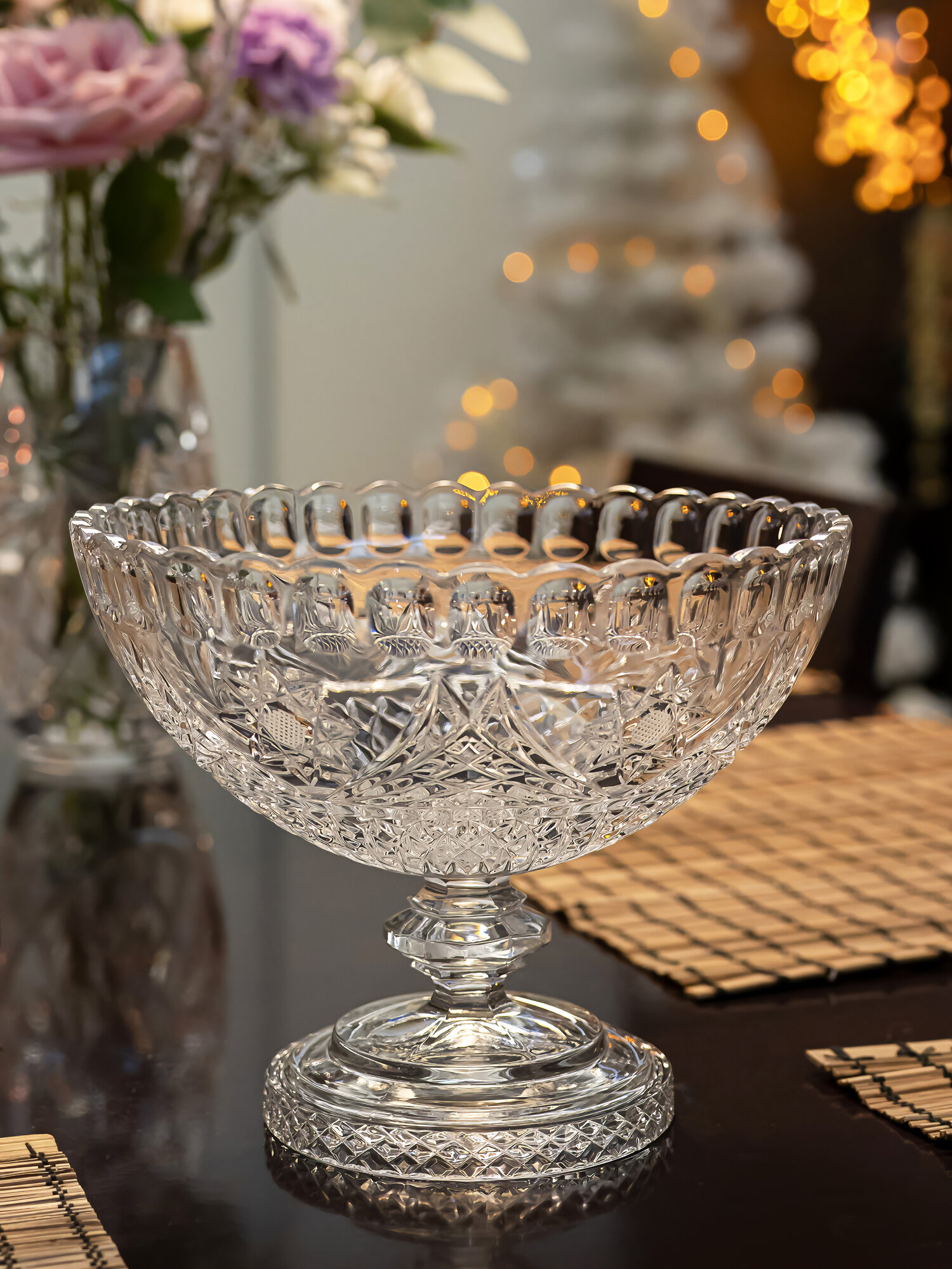 Хрустальная ваза для фруктов подачи и сервировки стола Неман 9962/1 800/119